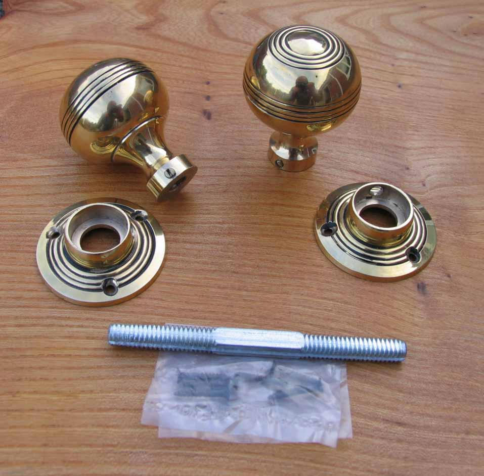 Antique Reproduction Solid Brass Door Knobs
